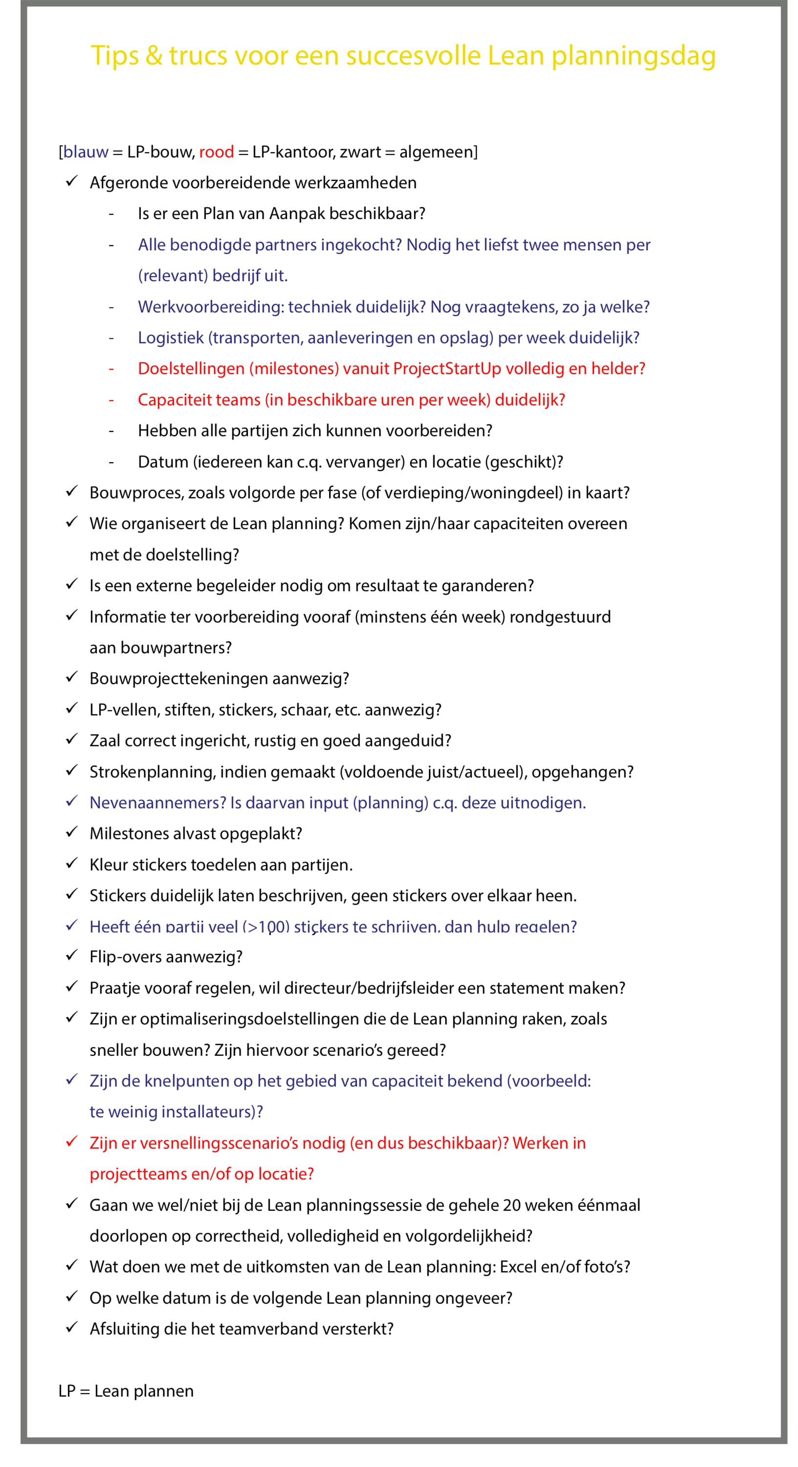 Van stickertjes plakken naar Lean planning - Symbol